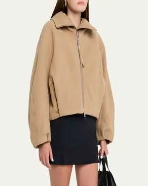 Canada Goose Chilliwack Hooded Wool Bomber Jacket - Tan
