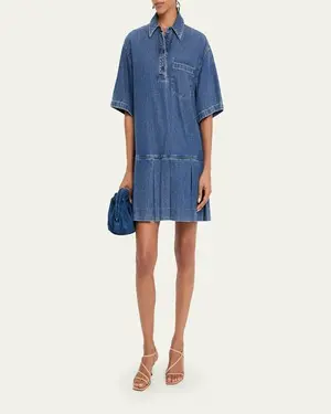 FRAME The Tennis Mini Shirtdress - Potion