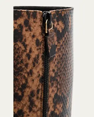 STUART WEITZMAN 50mm Vinnie Snake-printed Leather Knee-high Boots