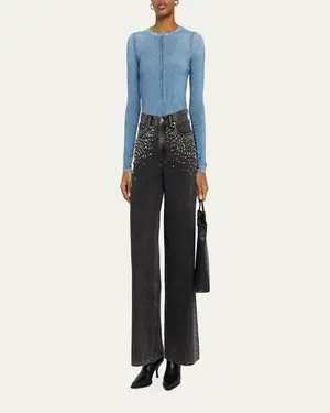 Rag & Bone Featherweight Sofie High-rise Wide Jeans