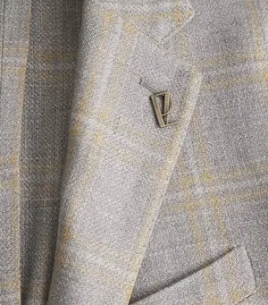 Pal Zileri Wool-linen Check Blazer
