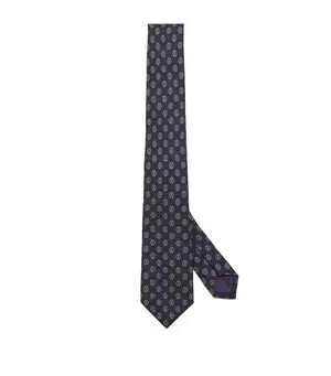 Ralph Lauren Purple Label Silk Jacquard Neck Tie - Navy