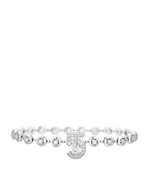 Chanel Eternal N°5 Diamond Line Bracelet - White