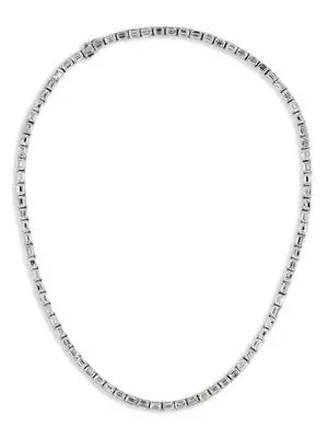 JEWELS AFICIONADO 14k White Gold Diamond Necklace - Silver