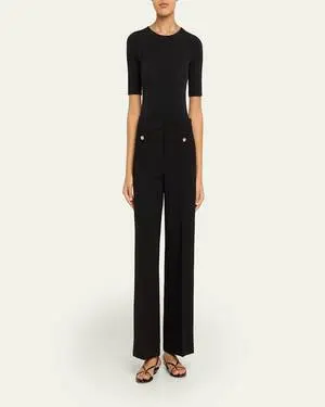 FRAME Le Slim Palazzo Trousers