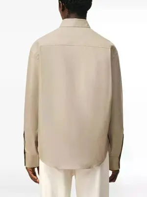 Ami De Coeur Embroidered Boxy Shirt - Neutrals