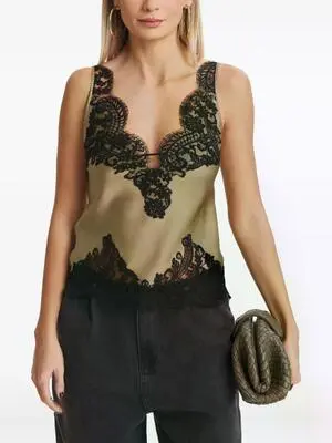 IL VOLO Gia Lace-detailed Blouse - Green