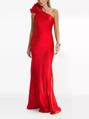 IL VOLO Aster Flower-embellished Maxi Dress - Red