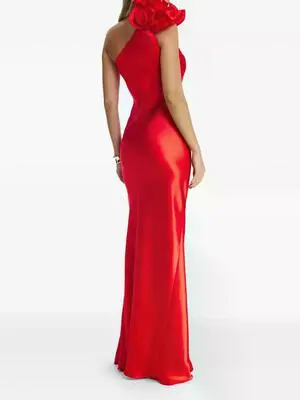 IL VOLO Aster Flower-embellished Maxi Dress - Red