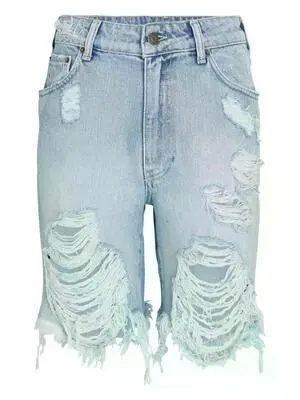 SEROYA Mia Frayed Shorts - Blue