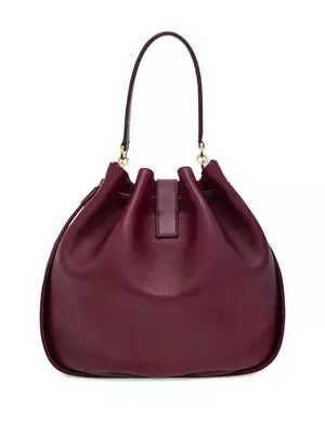 FERRAGAMO Gancini-detail Bucket Bag - Red