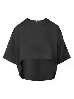 IL VOLO Short-sleeve Cropped T-shirt - Black