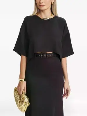 IL VOLO Short-sleeve Cropped T-shirt - Black
