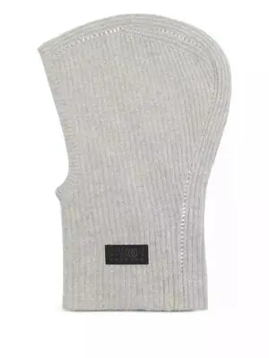 MAISON MARGIELA Ribbed Knit Balaclava - Grey