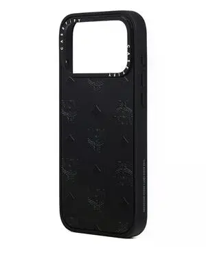 Mcm X Casetify Monogram-pattern Iphone 17 Pro Max Case - Black