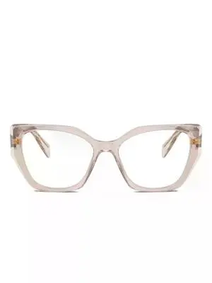 Prada Geometric Frame Glasses - Neutrals