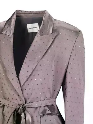 Andamane Crystal Belted Blazer - Neutrals