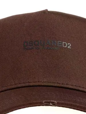 Dsquared2 Distressed Baseball Cap - Brown