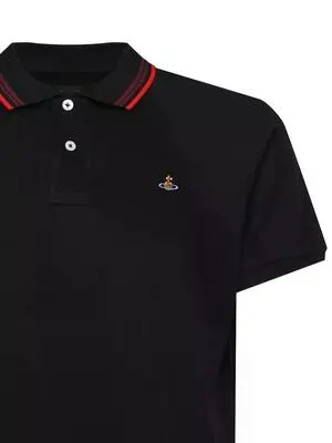 VIVIENNE WESTWOOD Striped-collar Polo Shirt