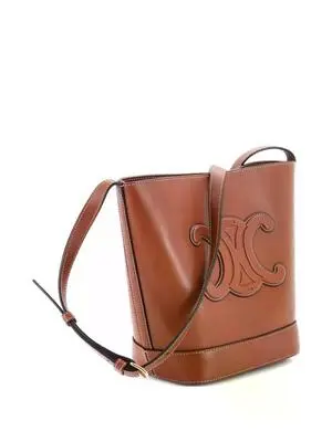 Celine Cuir Triomphe Leather Small Bucket Bag