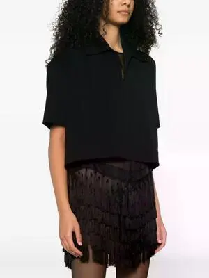 JIL SANDER V-neck T-shirt - Black