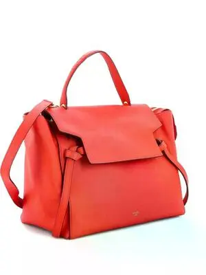 Celine Belt Bag Textured Leather Mini Shoulder Bag - Red