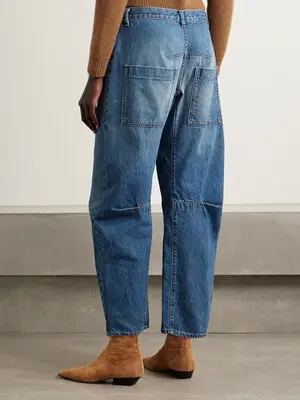 NILI LOTAN Shon High-rise Barrel-leg Jeans - Blue