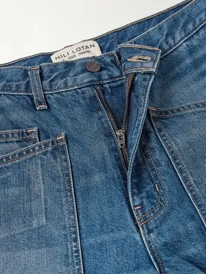 NILI LOTAN Shon High-rise Barrel-leg Jeans - Blue