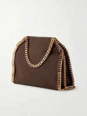 Stella McCartney The Falabella Mini Suede Shoulder Bag - Brown