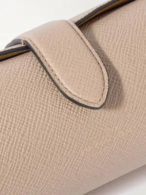 Smythson Panama Textured-leather Watch And Jewelry Roll