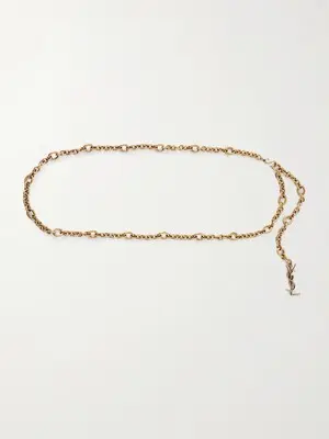 Saint Laurent Tone Chain Belt - Gold