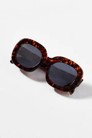 I-SEA Overd Oval Retro Sunglasses - Black Tort