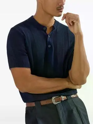 Brunello Cucinelli Ribbed Henley Top