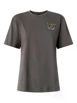 Pinko Embellished Crewneck T-shirt - Grey