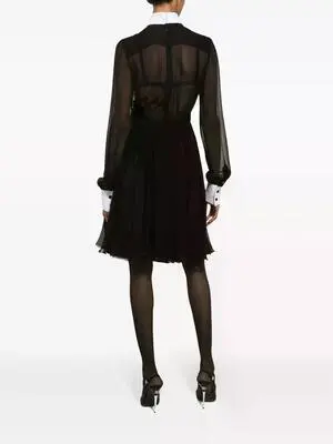 Dolce & Gabbana Bib-collar Silk-blend Shirtdress