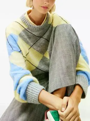 Tommy Hilfiger Argyle Crew Neck Long Sleeve Sweater