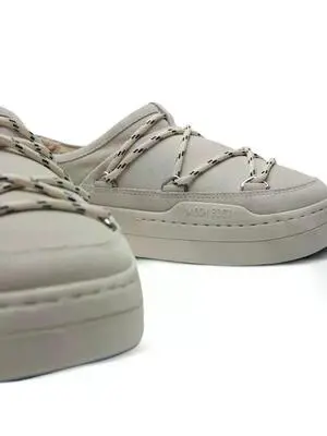 Moon Boot Park Lace-up Shearling Slip-ons - Grey