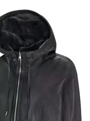 DESA 1972 Reversible Hooded Leather Jacket