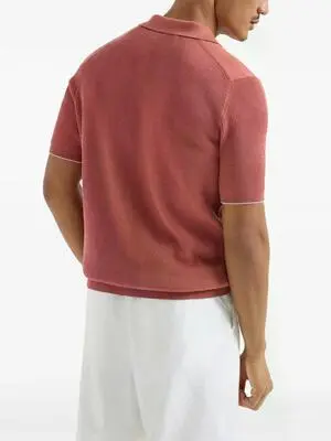 Brunello Cucinelli Ribbed T-shirt - Red