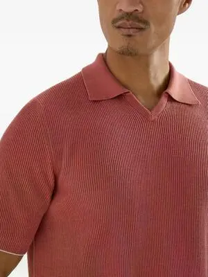 Brunello Cucinelli Ribbed T-shirt - Red