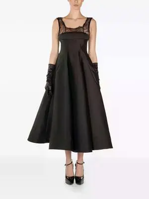ARAFTU Lace-detail Flared Midi Dress