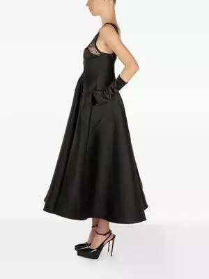 ARAFTU Lace-detail Flared Midi Dress