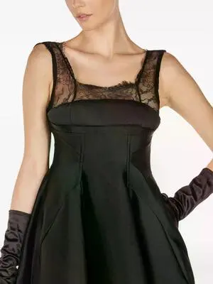 ARAFTU Lace-detail Flared Midi Dress