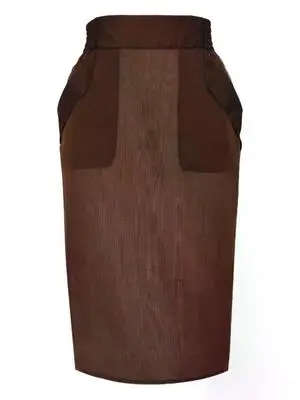 Saint Laurent Sheer Pocket Skirt