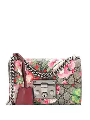 Gucci Padlock Blooms Print Gg Coated Canvas Small Shoulder Bag
