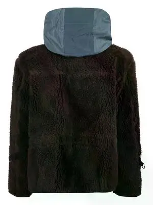 Sacai High-collar Hooded Wool Jacket