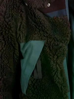 Sacai High-collar Hooded Wool Jacket