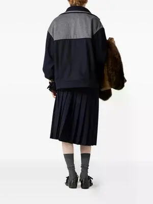 Miu Miu Pleated Velour Midi Skirt