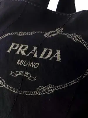 Prada Canapa Convertible Canvas Medium Tote Bag