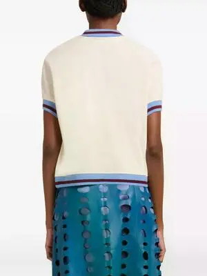 Marni Striped Collar Polo Shirt